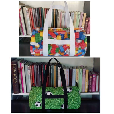 SMALL Canvas Duffle Bag Canvas Bag Gym Bag Sewing Pattern Shopping Bag ...