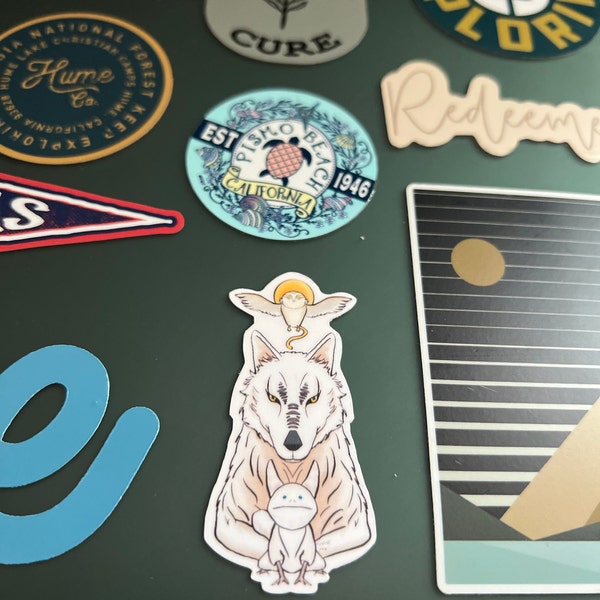 Loth Wolf Loth Cat Morai Vinyl Sticker - Waterproof/decal/glossy - Etsy