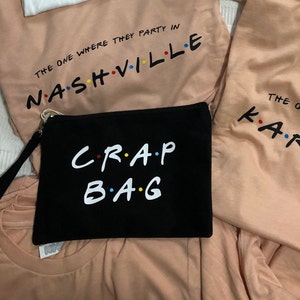 Personalized Friends Theme Cosmetic Bag With Name Cotton Canvas Tote ...