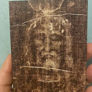The Holy Shroud of Turin Print, Real Face of Jesus Christ Icon on Wood ...