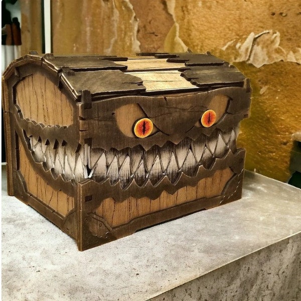 Mimic Chest Laser Cut Files: SVG, PDF, CDR (3-5mm) - Etsy