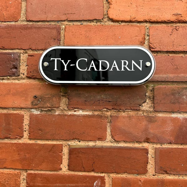 Decorative House Sign or Address Plaque Doors Number Personalised Name ...