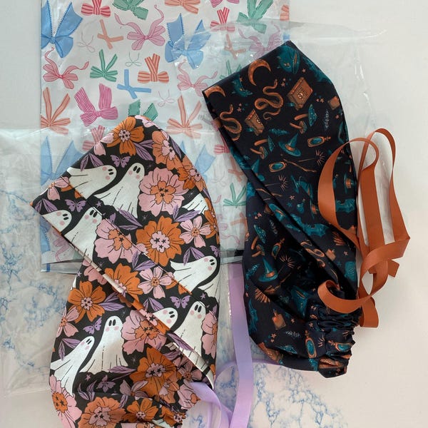 Rifle Paper Co Scrub Cap Wild Rose Cream Metallic Adjustable Hair Pouch ...