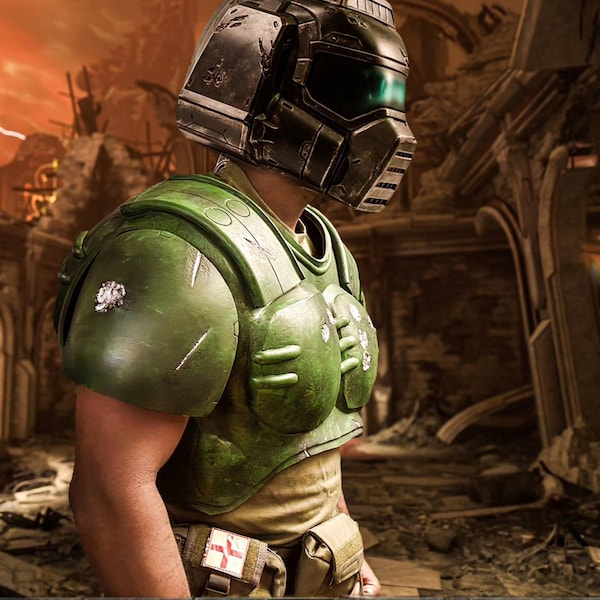 Doomguy/ Doom Marine/ Doom Slayer Bundle Armor/ Muscle T-shirt & Helmet ...