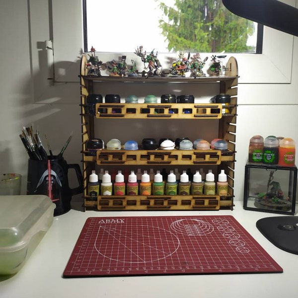 Vertical Paint Storage Rack for Model Painting, Compatible With Several ...