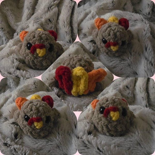Baby Turkey No Sew Crochet Pattern, Amigurumi Keychain (PDF Pattern) - Etsy