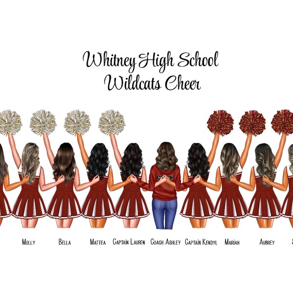 Personalized Cheerleader Gifts, Cheerleaders Print, Cheer Frined Gift ...