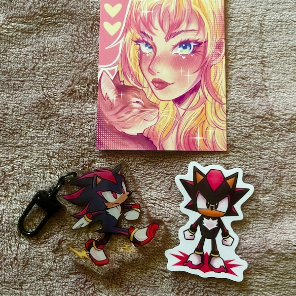 Sonic 2 Inch Acrylic Charm Keychain | Sonic Hedgehog, Shadow Hedgehog ...