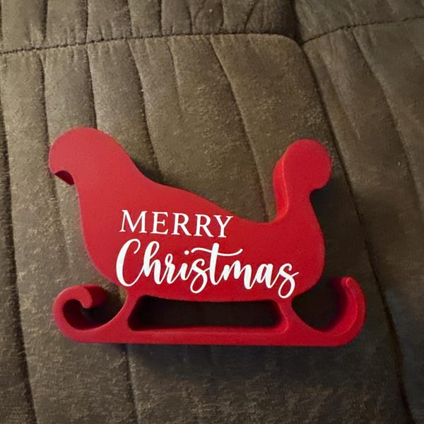 Wood Sleigh, Christmas Tiered Tray Decor, Winter Tiered Tray Decor ...