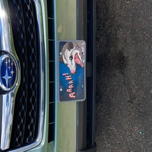 Funny Possum License Plate Screaming Possum License Plate Possum Front ...