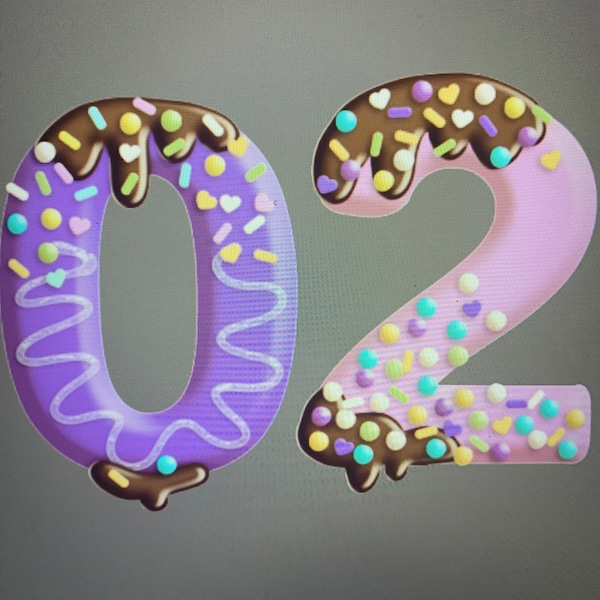 Sweet Numbers Clipart, Sprinkles Clip Art, Dripping Frosting Font ...