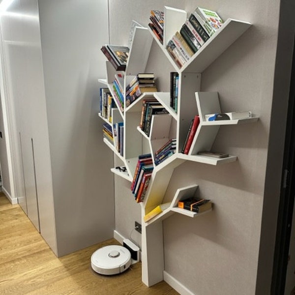 Decorative Wooden Tree Bookcases, Book Stand, Farmhouse Bookshelves ...