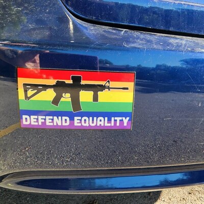 AR-15 Defend Equality LGBTQ Gay Pride Flag and Rifle Decal/sticker - Etsy