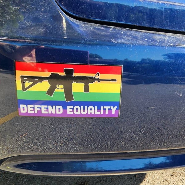 AR-15 Defend Equality LGBTQ Gay Pride Flag and Rifle Decal/sticker - Etsy