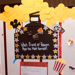 Handmade Paper Die Cut MOVIE NIGHT SET Popcorn Drink Clapper & Film ...