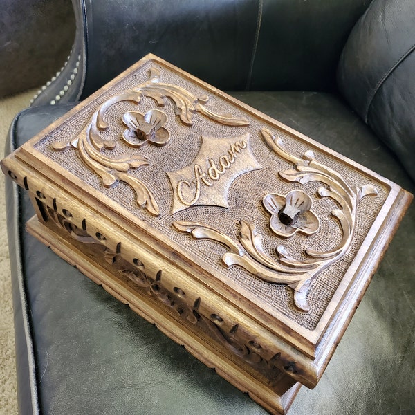 Extra Large Secret Box 8 Step Puzzle Box Treasure Box With Hidden Key ...