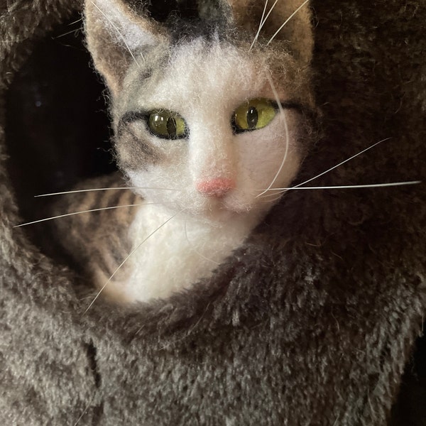 Cat Plush Custom - Realistic Cat -needle Felted Cat -cat Lover Gift ...