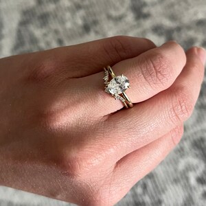 Delicate Diamond Wedding Band Solid 14k 18k Gold Half Eternity Ring ...