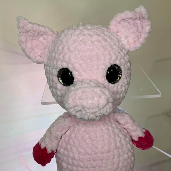 Pig Crochet Pattern (PDF) Low Sew. Only Sew on Nose and Ears. Overall ...