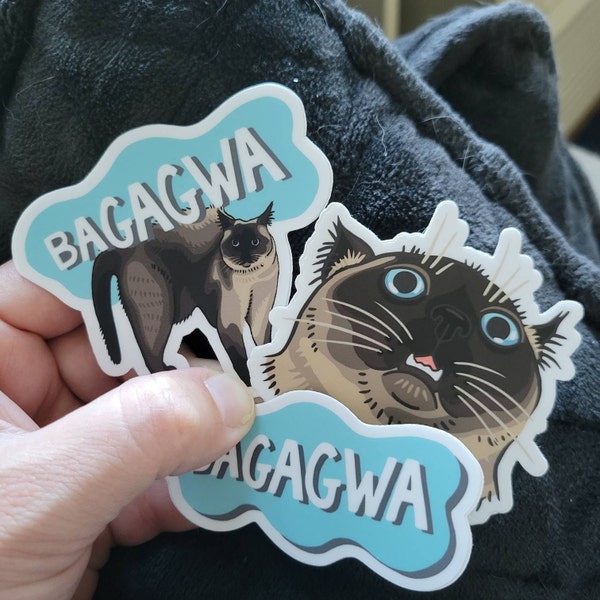 Merv the Cat Vinyl Sticker 2-pack / Mervthecat / Cat Sticker / Funny ...