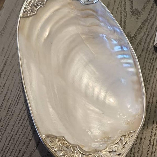 Mother-of-pearl Bowl, 30-32cm Long Mother-of-pearl Bowl, Beautiful ...