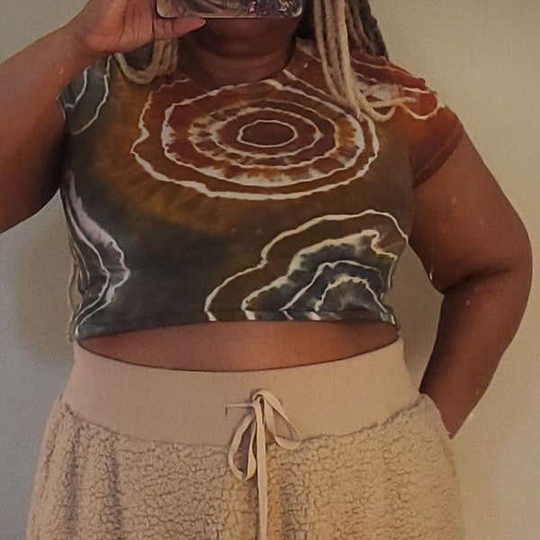 Tie-dye Crop Top, Geode Tie-dye, Junior’s Crop Top, Women’s Crop Top ...