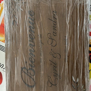 Custom Acrylic Gift Card Box With Slot, Rustic Boho Nature Wedding ...