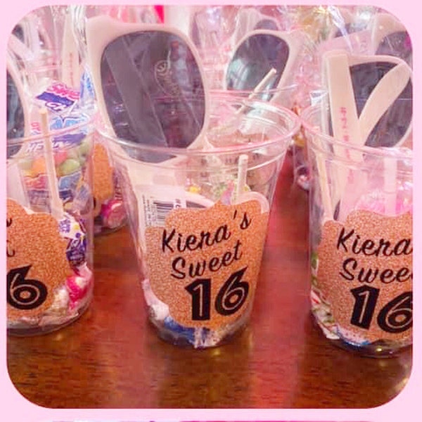 Sweet Sixteen Cups, Sweet 16 Cups, Sweet 16 Drinkware, Sweet 16 Favors ...