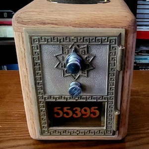 Vintage Oak Post Office Box Bank - Etsy