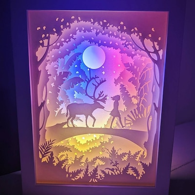 Papercut Light Box Paper Carving Light Box Night Light 3d Led Light Box ...