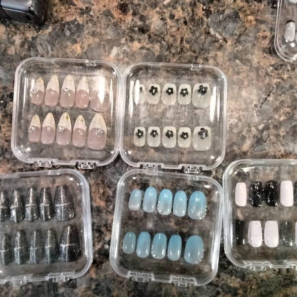 Large Size Mystery Press on Nails Box – for Wide Nail Beds - Etsy