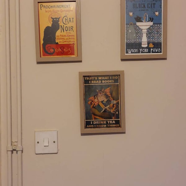 Vintage Le Chat Noir France Cat Bar Wall Art Travel Railway Poster A4 ...