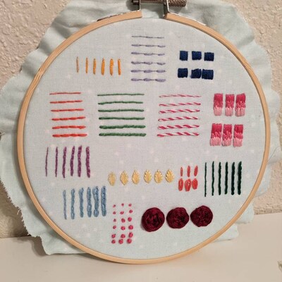 Full Beginner Embroidery Guide Learn 14 Beginner Embroidery Stitches ...