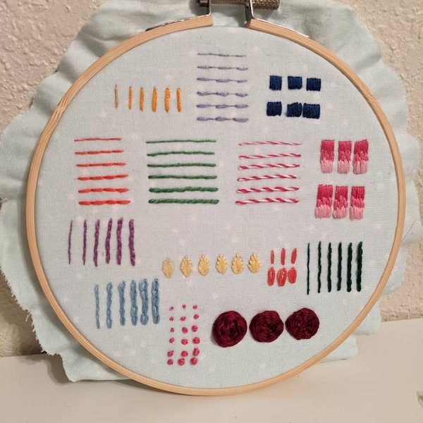Full Beginner Embroidery Guide - Learn 14 Beginner Embroidery Stitches ...
