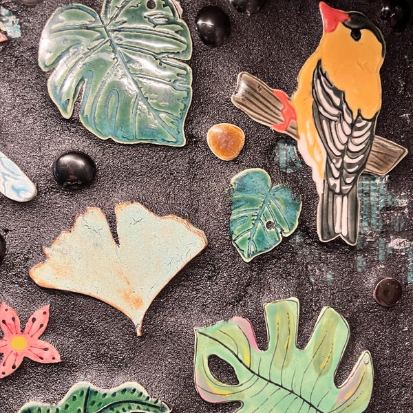 Ceramic Betta Fish Mosaic Tile, Handmade Glazed Siamese Fighting Fish ...