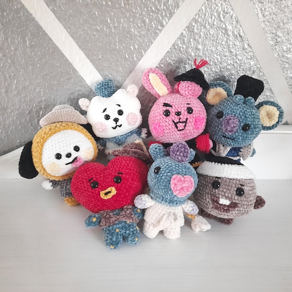 PATTERN Bundle AMIGURUMI || BT21 Head Keychain CROCHET - Etsy