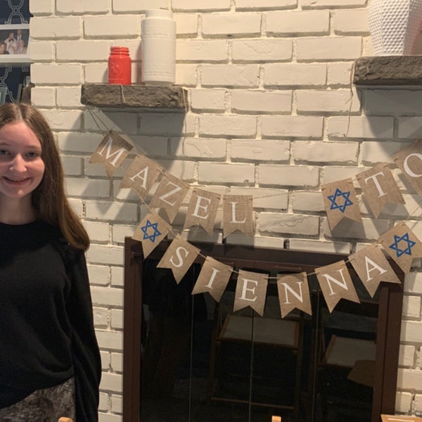 Mazel Tov Banner, Jewish Decoration, Mazel Tov Party Sign ...