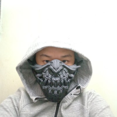 Reptilian Style Cosplay Mask by Wekster Mortal Face Mask Made in US ...