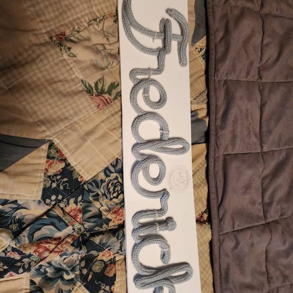 Custom Multi Colored Knitted Names, Customized Baby Name for Nursery ...