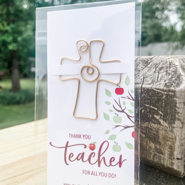 Religion Teacher Gift, Cross Bookmark, Thank You Teacher Gift, Teacher ...