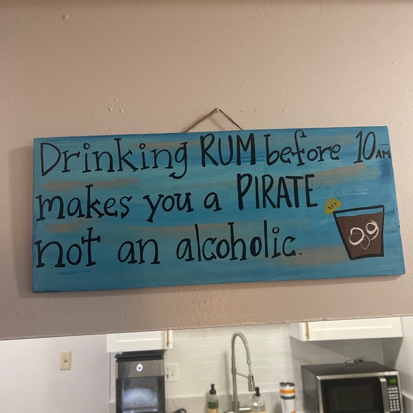 Pirate Sign, Drinking Sign, Rum Sign, Porch Sign Patio Sign, Tiki Bar ...