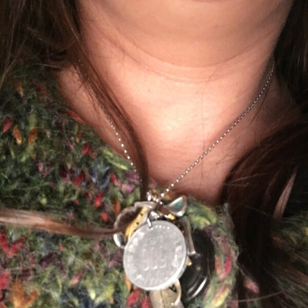 GREECE 2000 GREEK Eaahnikh Ahmokpatia Coin Pendent on a 24 Inch Chain ...