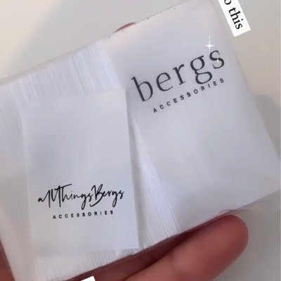 Custom White Satin Labels. Personalized Labels. Garment Labels. Care ...