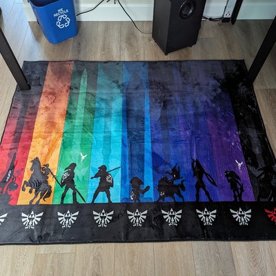 Nostalgic Game Controller Rug, Black and White Gamer Carpet, Game Room ...