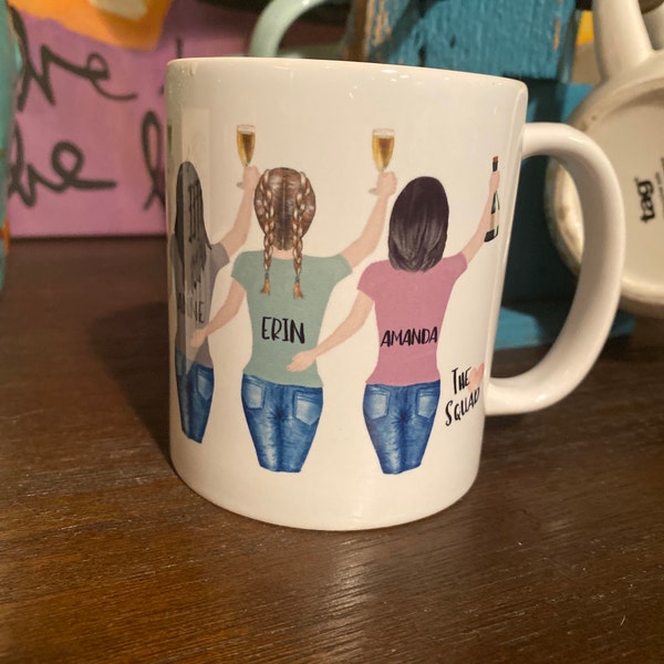 Best Friends Gift for 6 Girls | 6 Best Friends With Drinks | Sisters ...