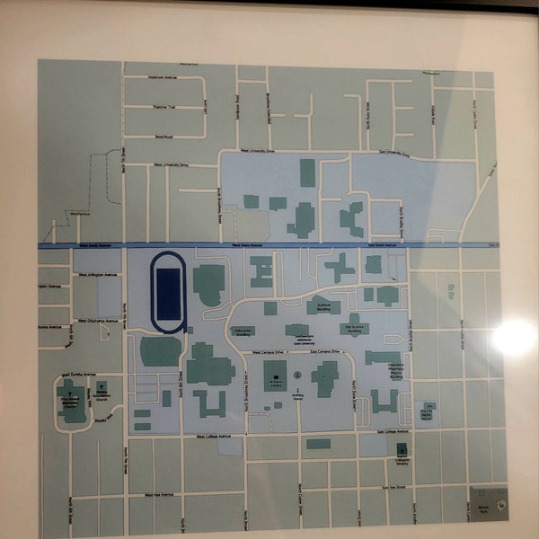 University College Map Print | Personalized University Canvas | Custom ...