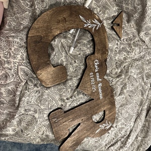 Personalized Engraved Wood Letter Guest Book Alternative/ Wedding Sign ...