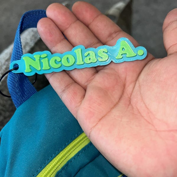 Custom Designs Personalized 3D Name Tags for Bags, Backpacks, Sports ...