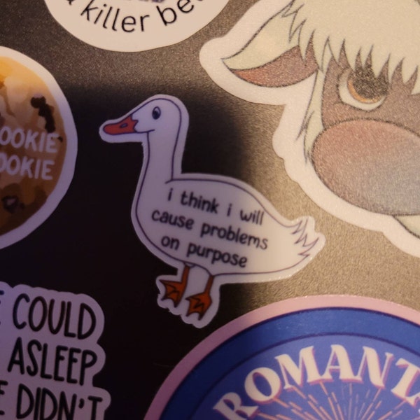 I Think I Will Cause Problems on Purpose Stickers | Laptop Sticker ...