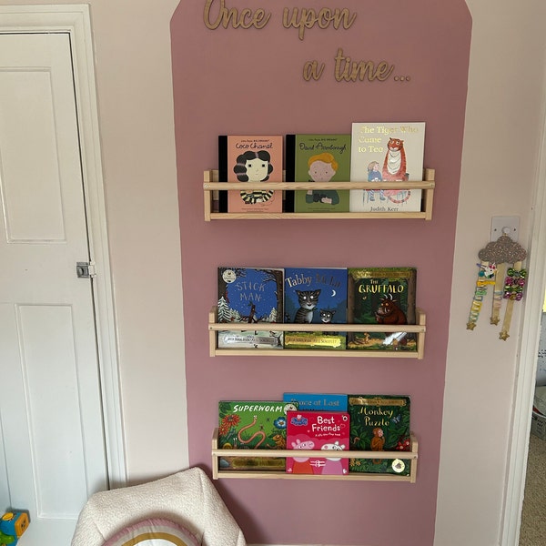 Once Upon A Time Wooden Nursery Decor Children's Bedroom Playroom Wall ...